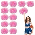 Cheerleading Pom Poms 12 Pcs With Handle Style- Handheld Squad Pompoms ...