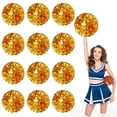 Cheerleading Pom Poms 12 Pcs With Straight Handle- Handheld Squad ...