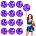 Cheerleading Pom Poms 12 Pcs With Straight Handle- Handheld Squad ...