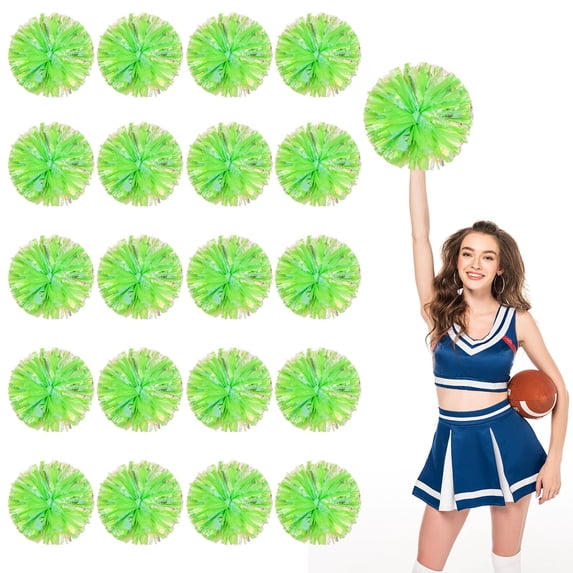 Cheerleading Pom Poms 20 Pcs- With Four Finger Handle Cheerleading ...