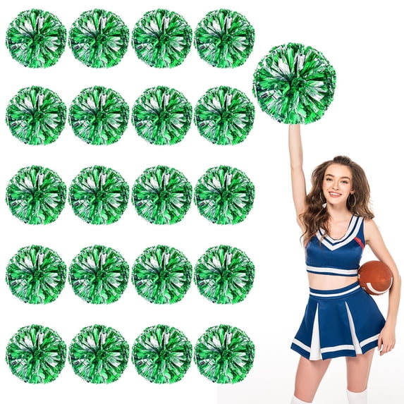 Cheerleading Pom Poms 20 Pcs With Straight Handle- Handheld Squad ...
