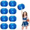 Cheerleading Pom Poms 8 Pcs With Handle Style- Handheld Squad Pompoms ...