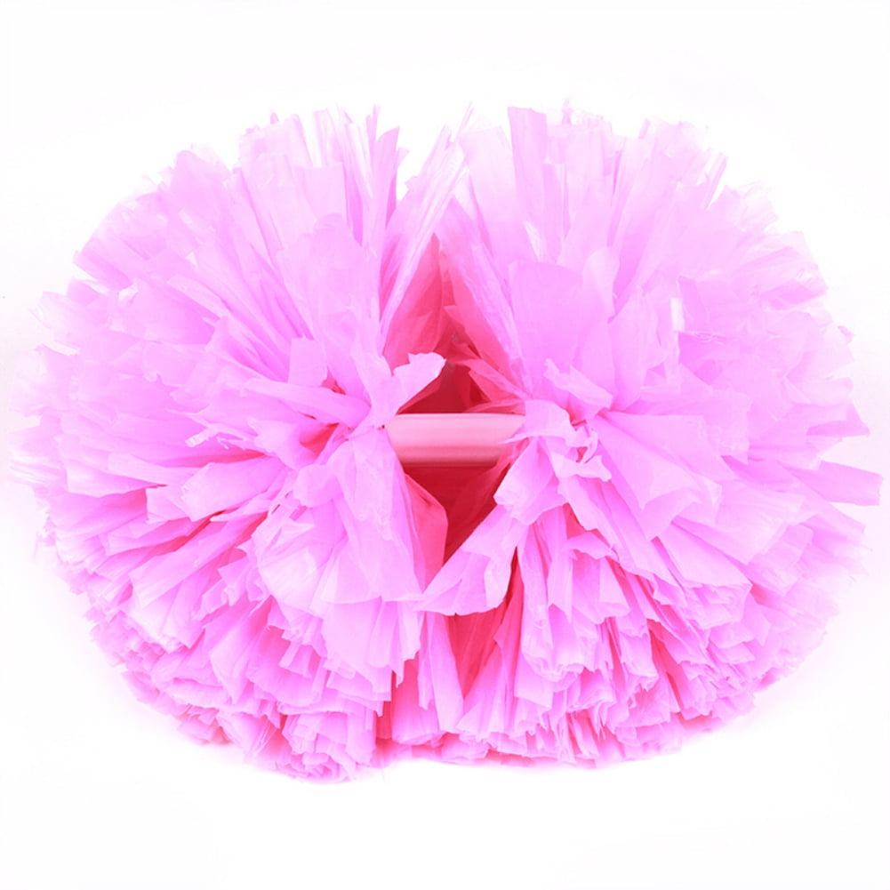 Cheerleading Pom Poms Girl Rainbow Metallic Streamer Pom Poms Cheer ...