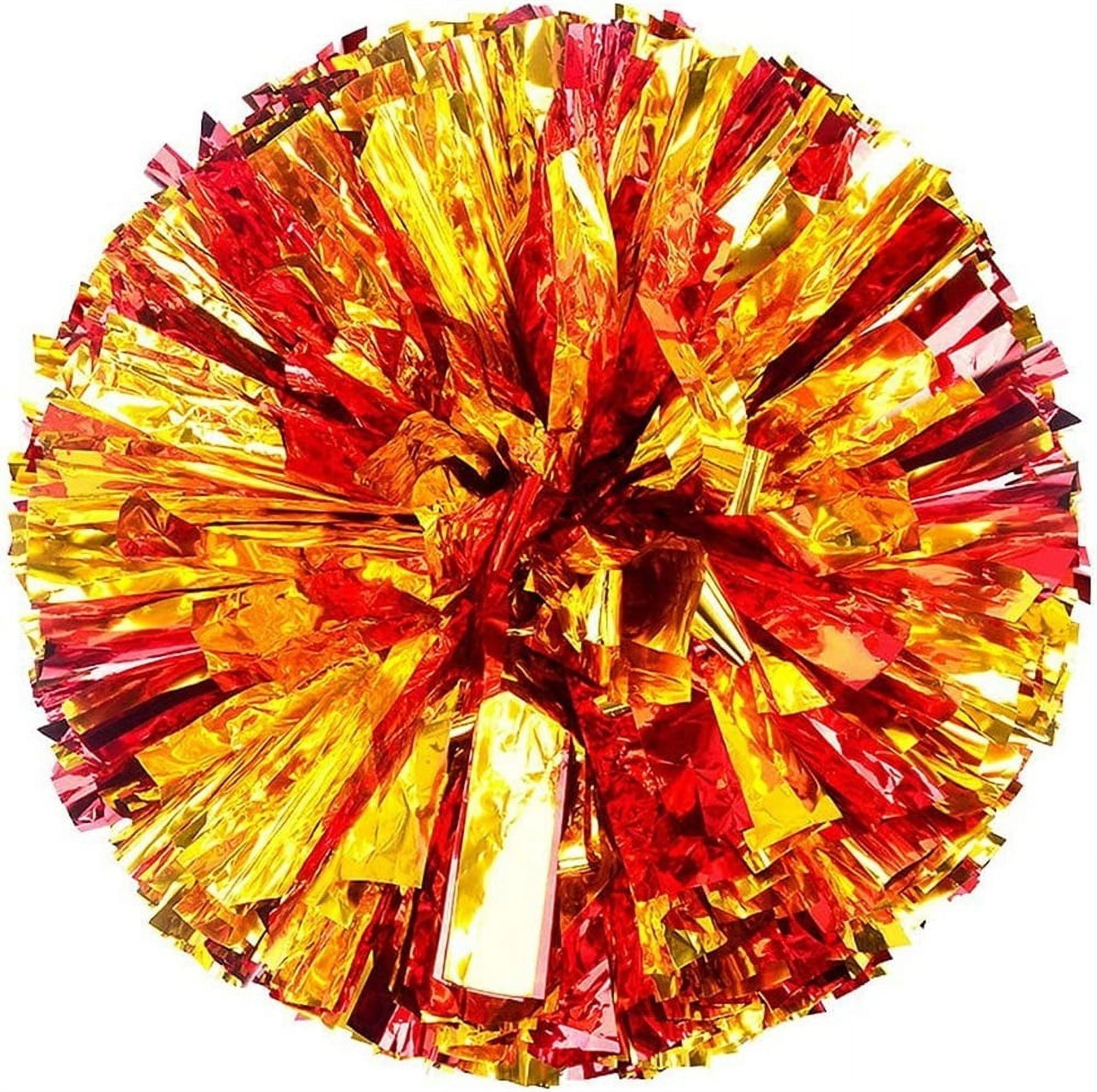 Cheerleading Pom Poms Metallic Foil Cheerleader Pom Poms Sports Dance ...