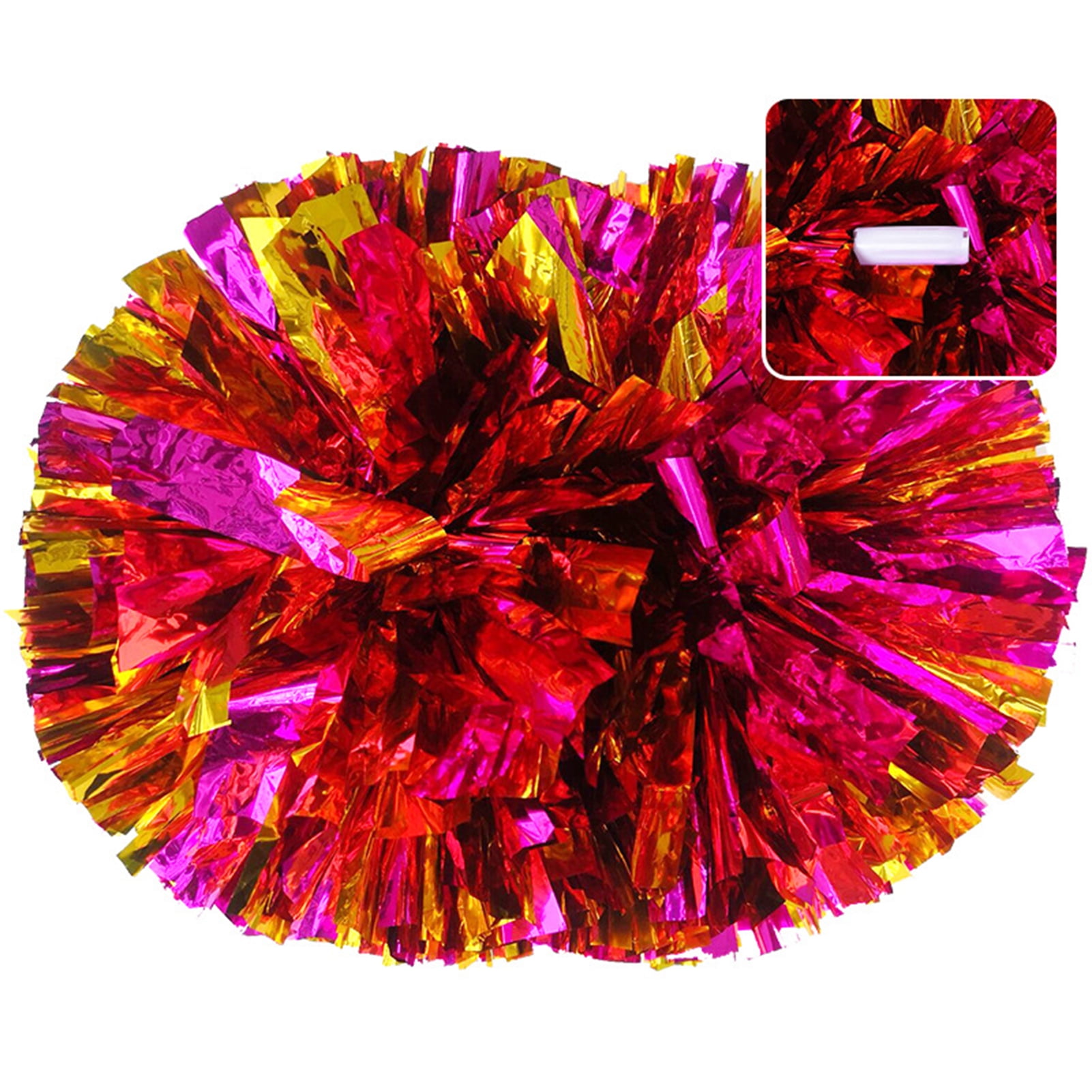 Cheerleading Pom Poms Shining Contrast Color Decorative with Long ...
