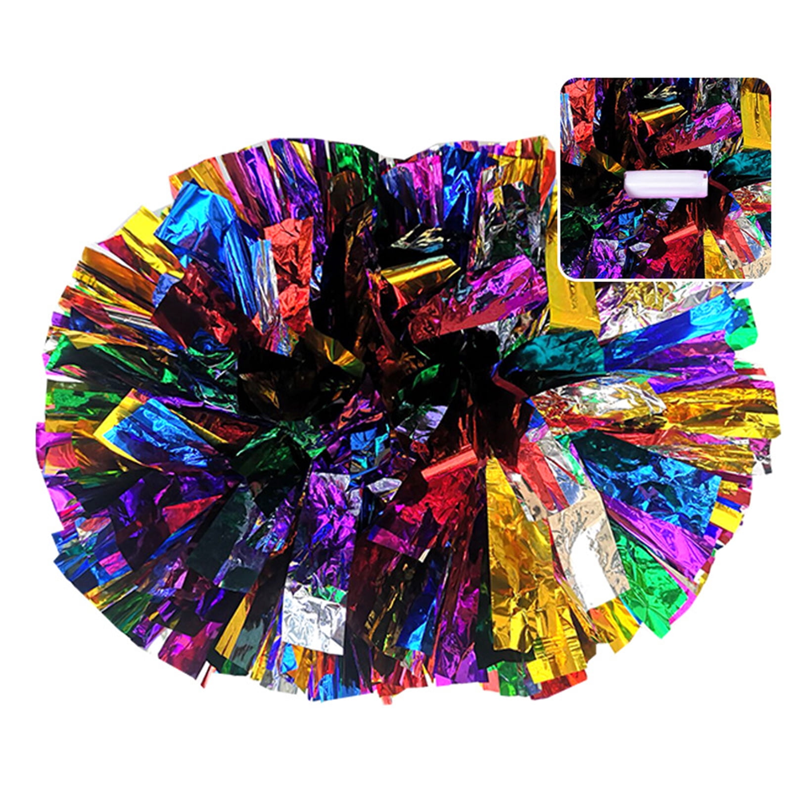 Cheerleading Pom Poms Shining Contrast Color Decorative with Long ...