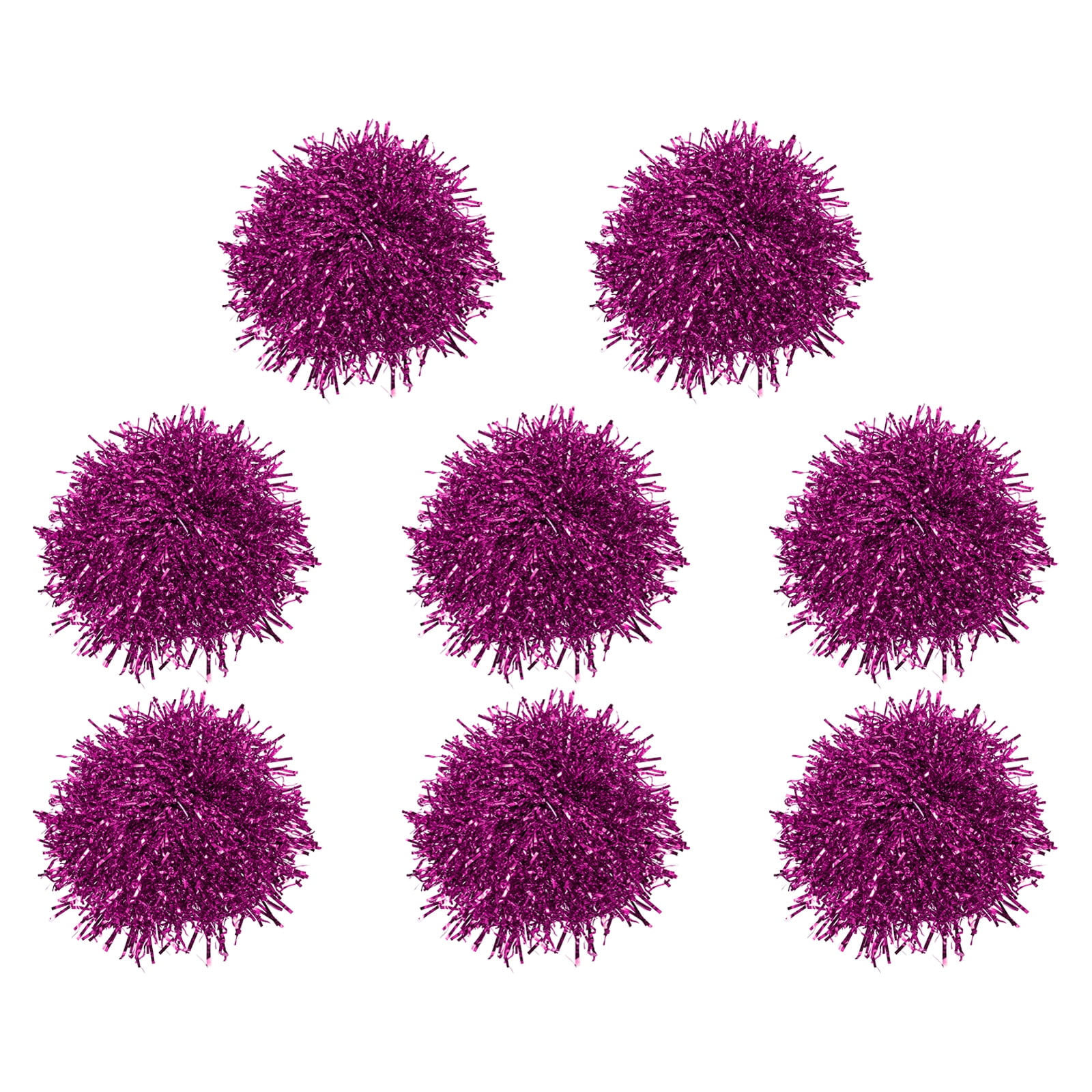 Cheerleading Pom Poms with Handle Metallic Foil Cheering Hand Flower ...