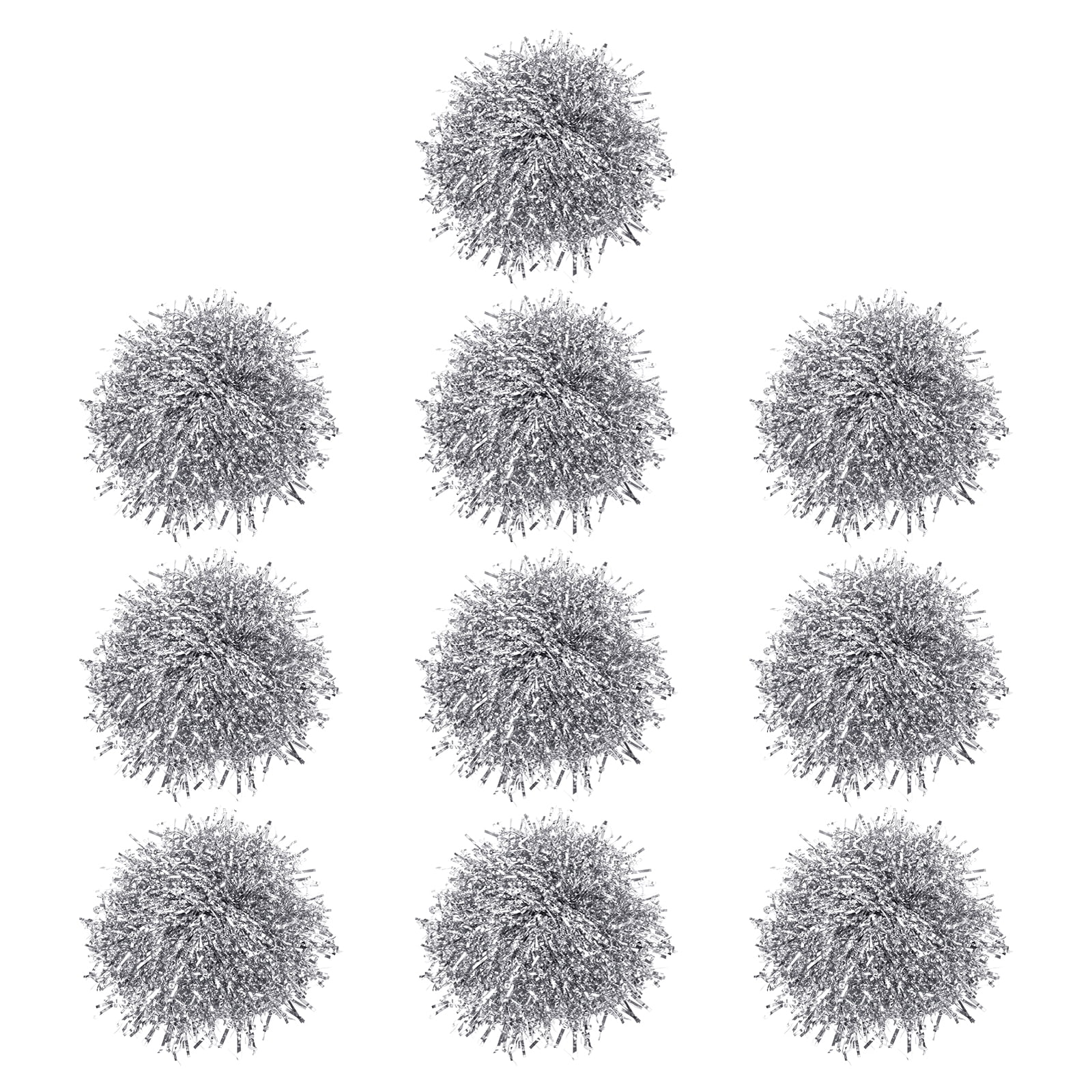 Cheerleading Pom Poms with Handle Metallic Foil Cheering Hand Flower ...