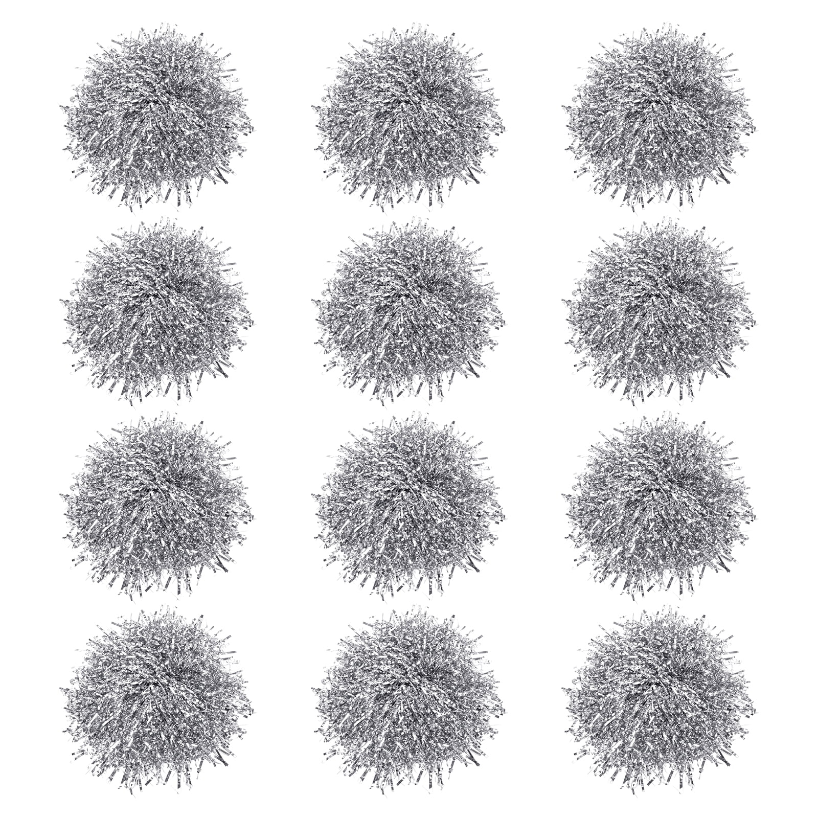 Cheerleading Pom Poms with Handle Metallic Foil Cheering Hand Flower ...