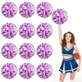 Cheerleading Poms 12 Pcs Four Finger Handle Handheld Pompoms For Sports ...