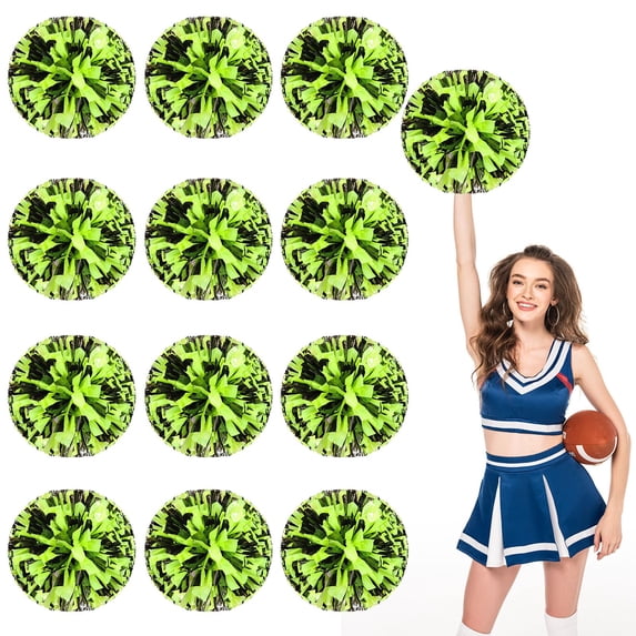 Cheerleading Poms 12 Pcs Straight Handle Style, Cheerleading Handheld ...