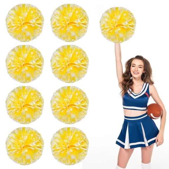Cheerleading Poms 8 Pcs Straight Handle Style, Cheerleading Handheld ...
