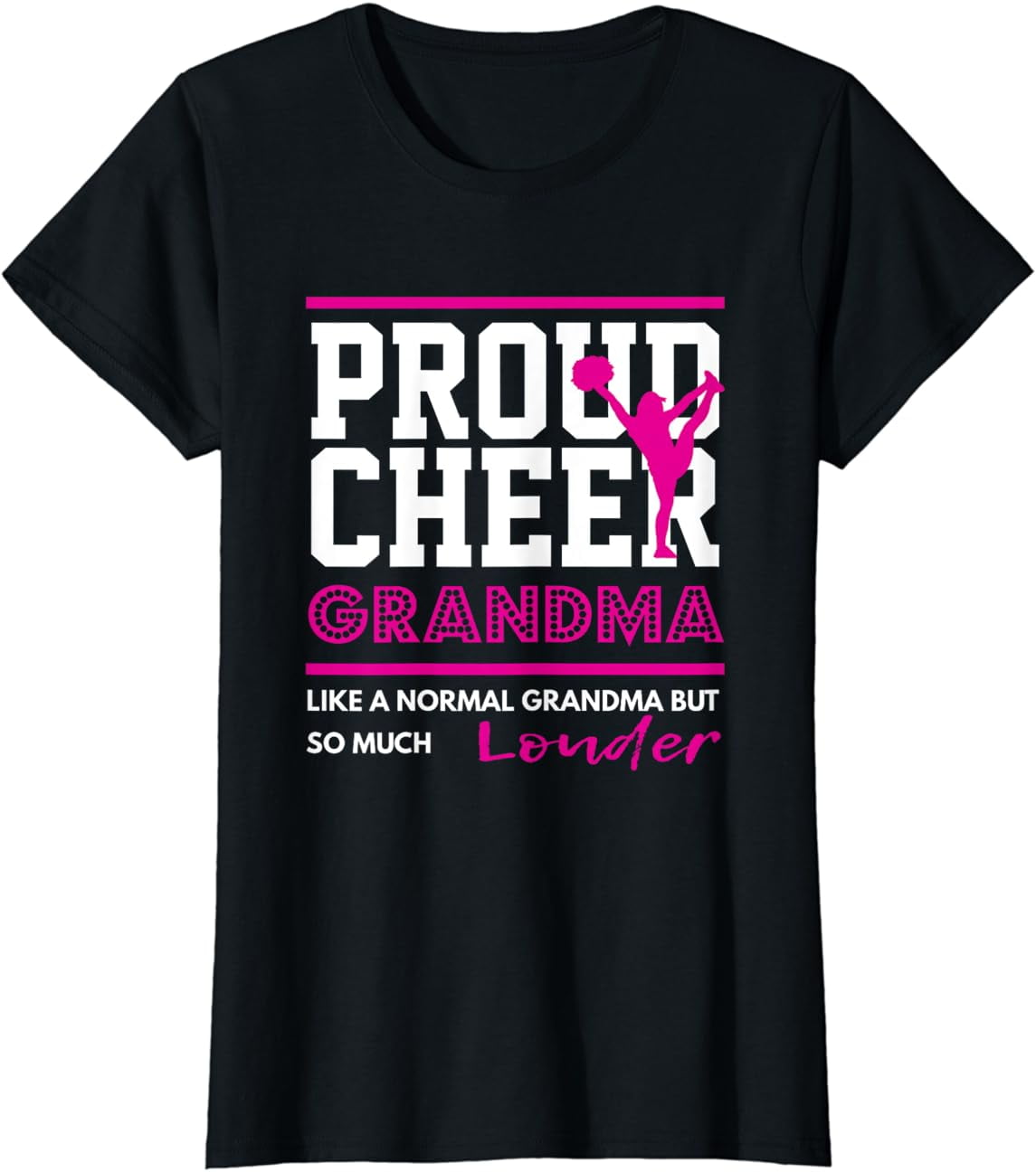 Cheerleading Proud Cheer Grandma Graphic T-Shirt - Walmart.com