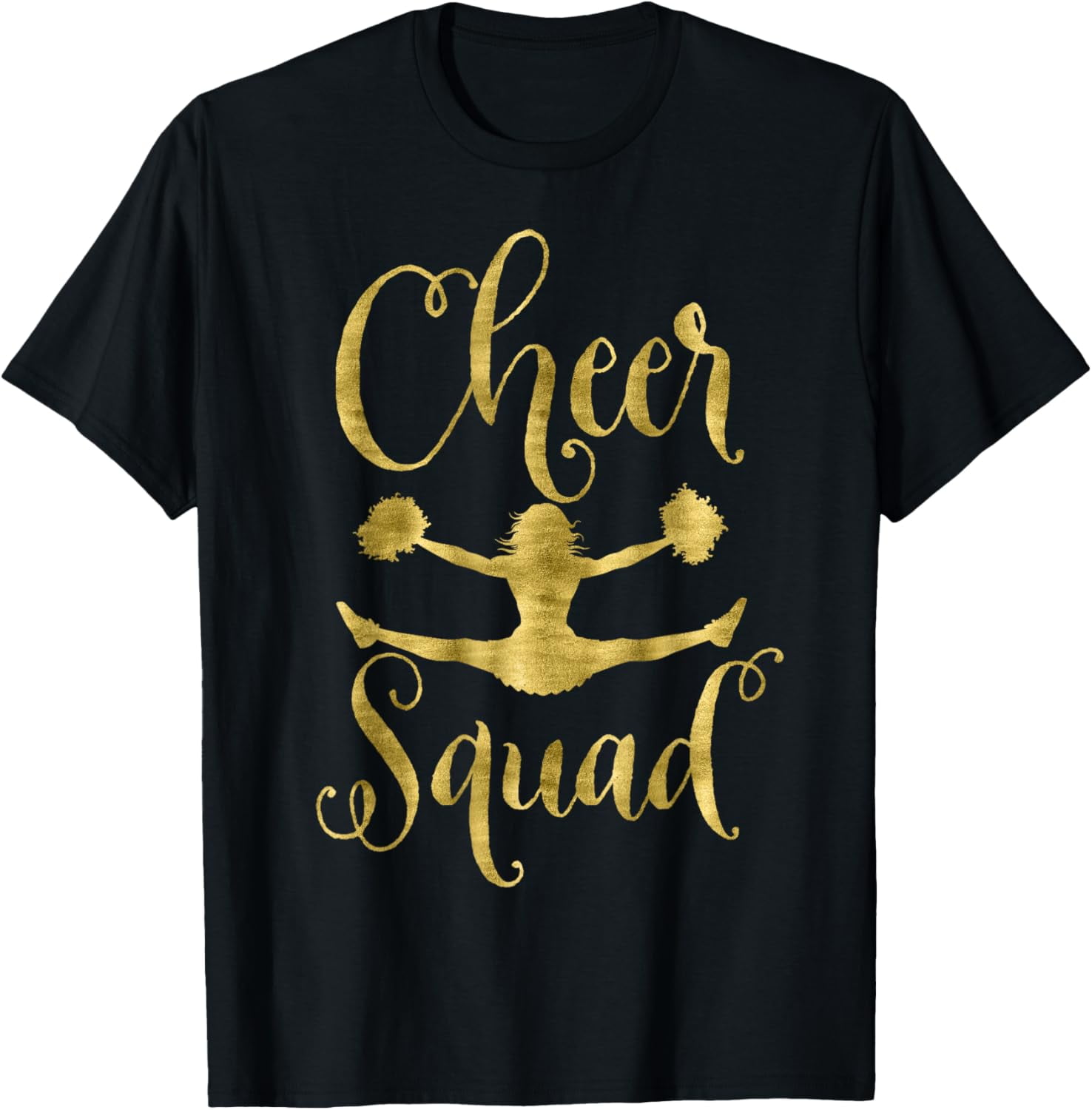 Cheerleading Shirts With Dark Yellow Cheer Squad - Walmart.com