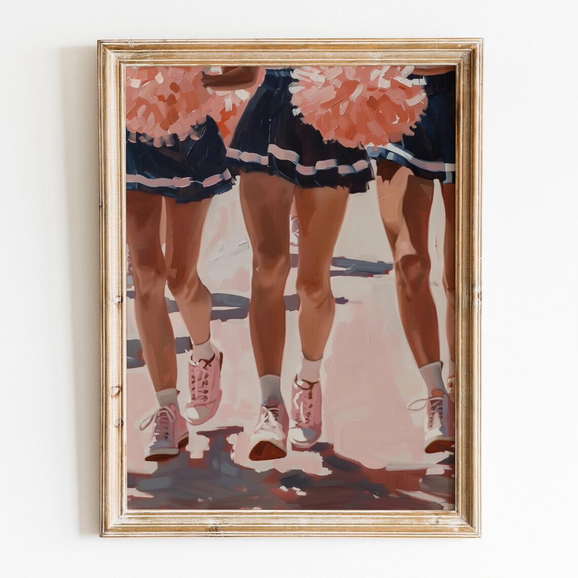 Cheerleading Team Girly Wall Art, College Dorm Decor, Preppy Pom-Pon ...