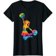 Cheerleading Tie Dye Kids Teenage Girls Sports Cheerleader T-Shirt ...