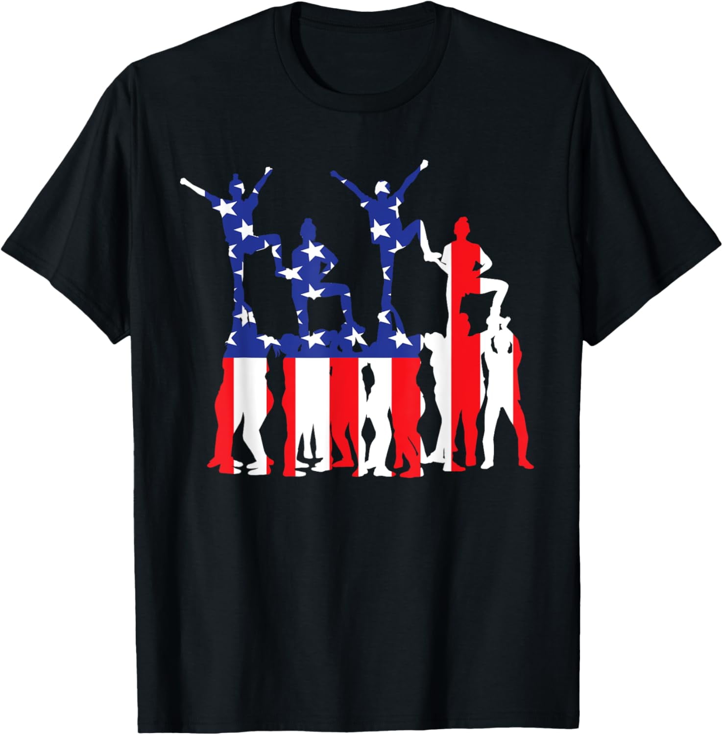 Cheerleading USA Flag American Inside Me Dancer Cheerleader T-Shirt ...