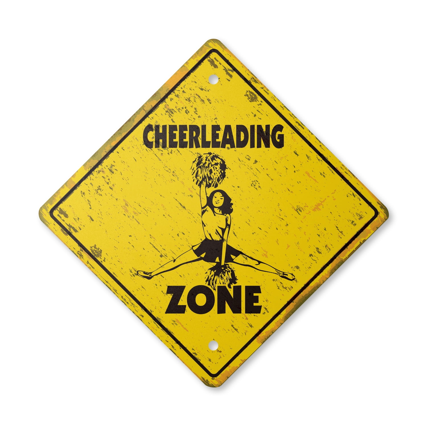 Cheerleading Vintage Crossing Sign Zone Xing | Indoor/Outdoor Plastic ...