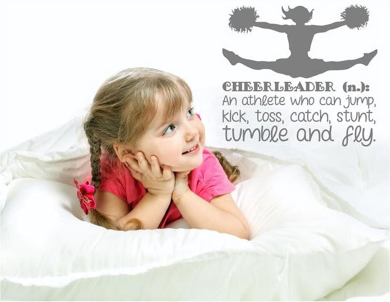 Cheerleading Wall Decal | Cheerleader Wall Decal: Jump, Kick, Toss ...