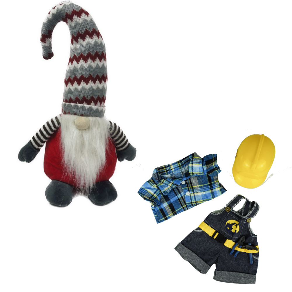 Cheermeister Gnome Plush 16 Inch with Construction Worker Hard Hat ...