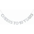 Cheers To 10 Years Banner, Cheers To 10 Years Birthday Decorations ...