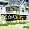 Cheers to 60 Years Large Banner - 60th Birthday Sign Yard Backdrop ...