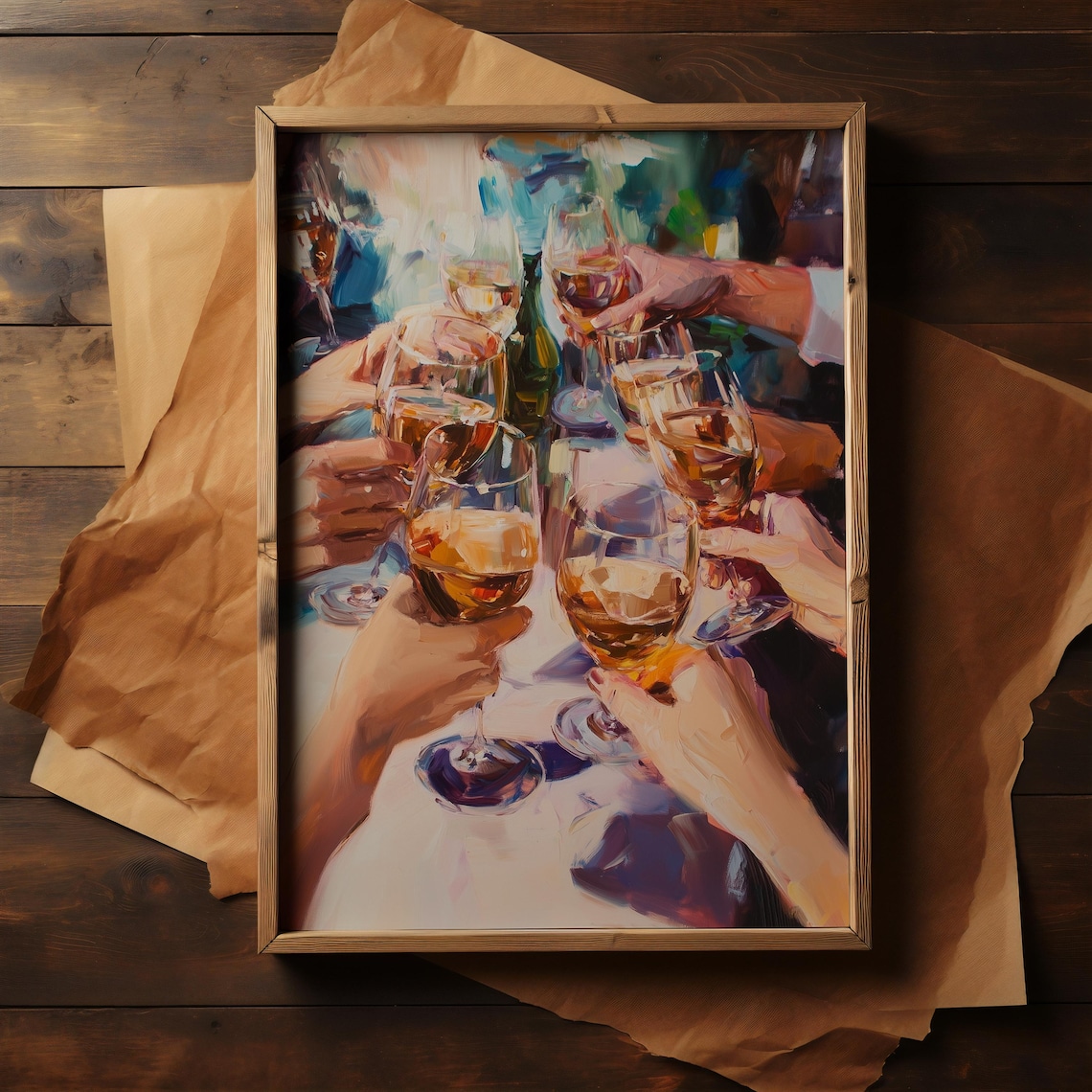 Cheers Art Print, Celebration Wall Art For Cocktail Party, Wall Art ...