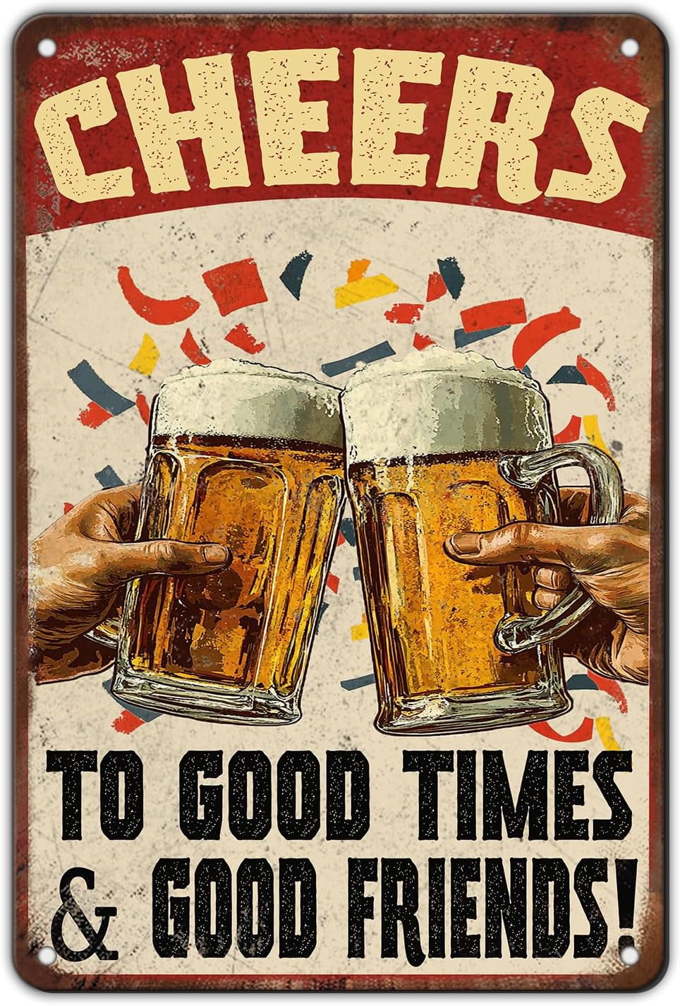 Cheers Beer Iron Sign Poster Cheers Beer Toast Metal Tin Sign Cheers ...