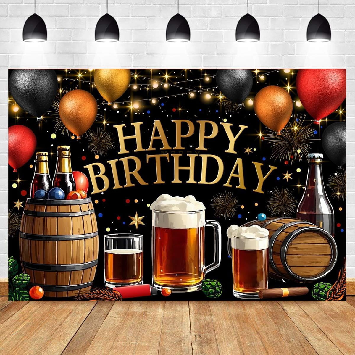 Cheers and Beers Backdrop for Men Women 30th 40th 50th Birthday Party ...
