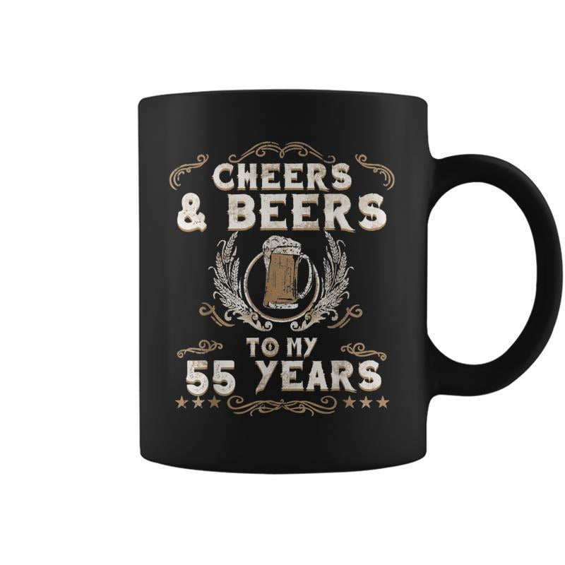 Cheers Beers To My 55 Years Birthday Style Retro 60S 70S C - Walmart.com