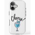 Cheers Blue Lagoon Cocktail Art Phone Case for iPhone 17 16 15 14 13 12 ...