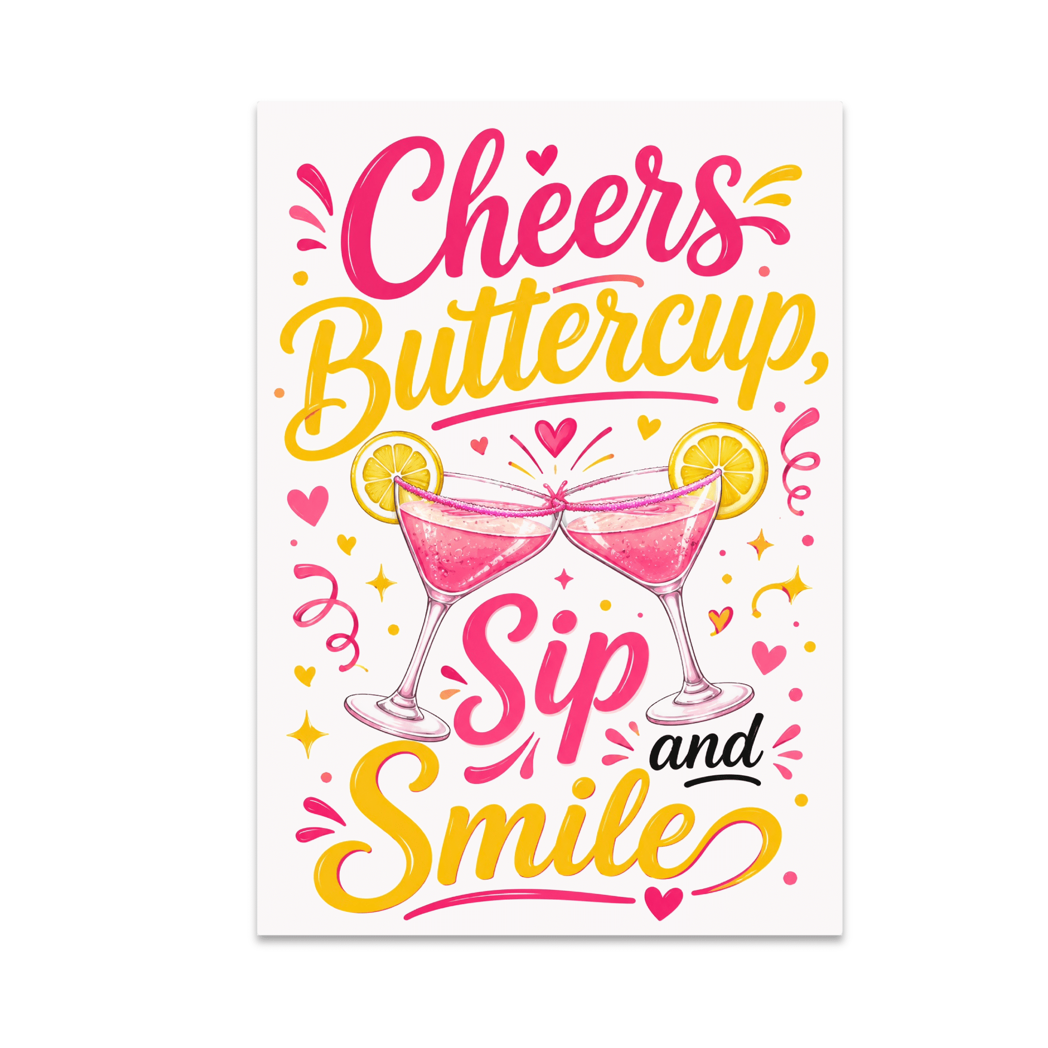 Cheers Buttercup Sip and Smile Cocktail Party Decor - Home Bar ...