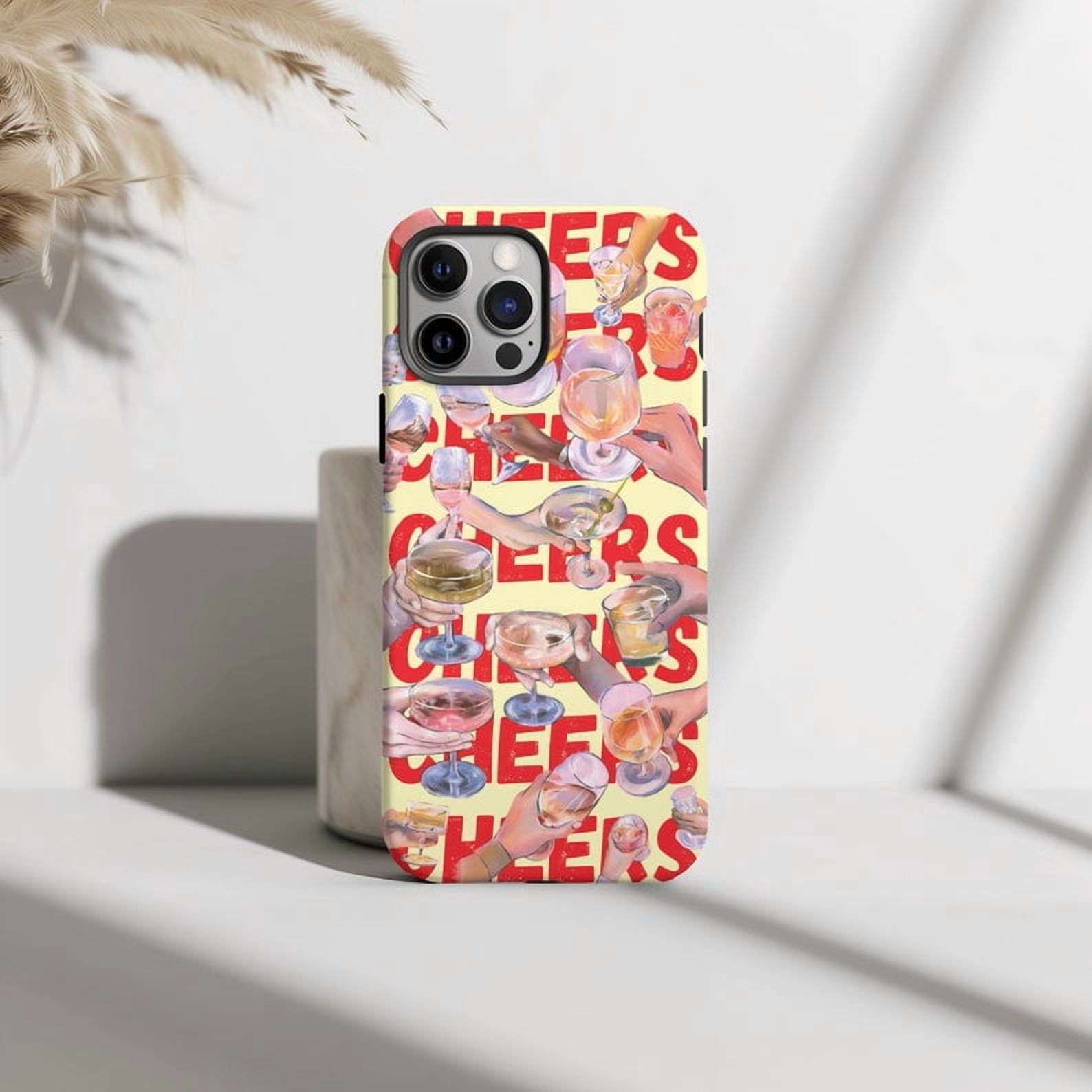 Cheers Drinks Happy Hour Collage Phone Case for iPhone 11 12 13 14 15 ...