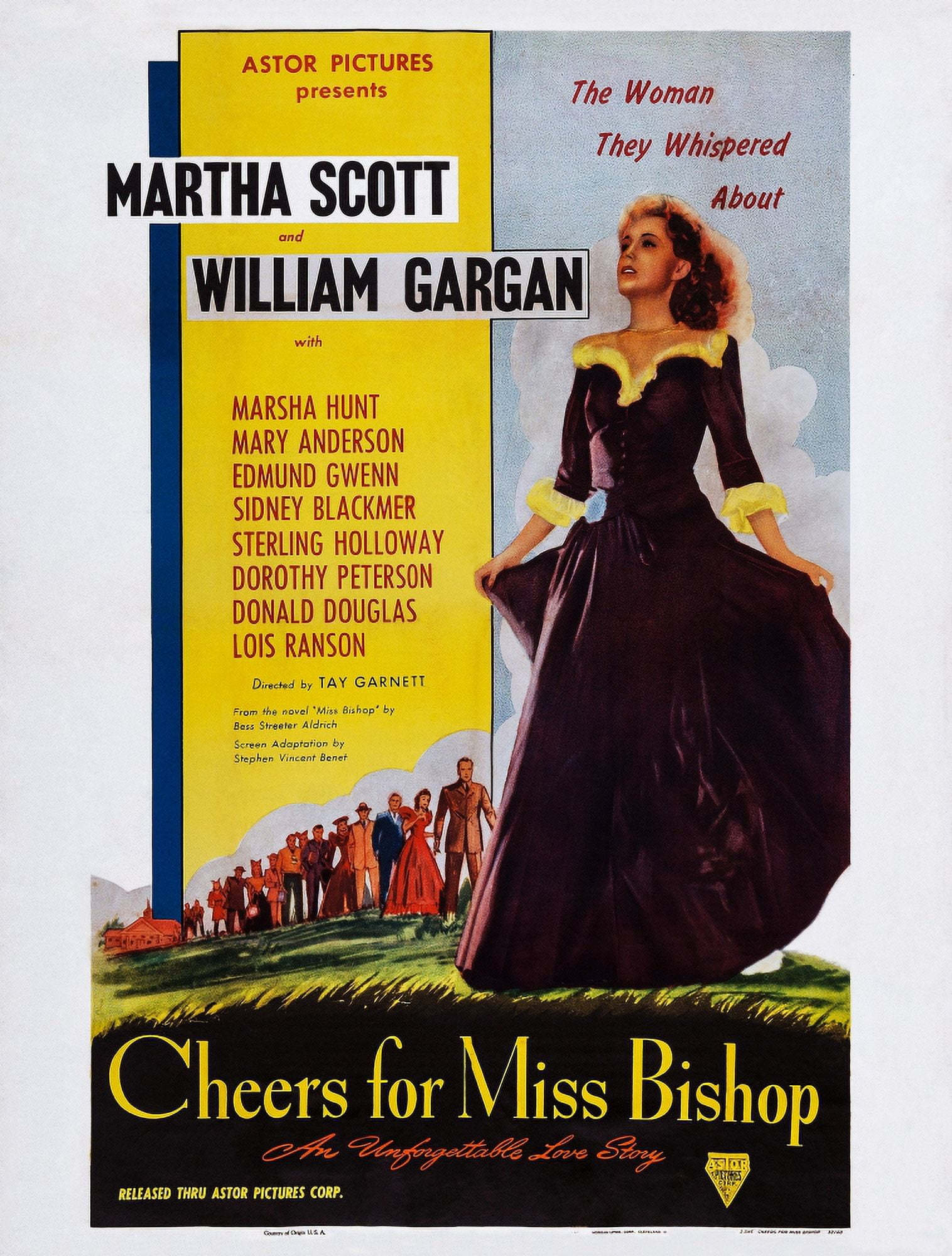 Cheers For Miss Bishop Us Poster Art Martha Scott 1941 Movie Poster ...