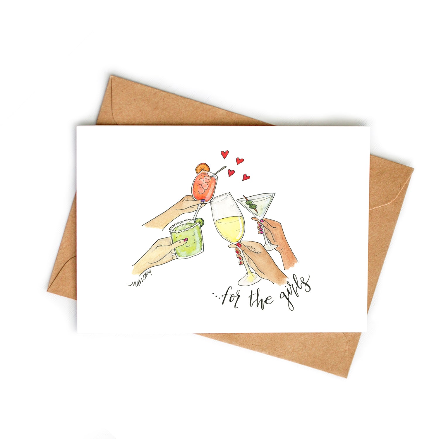 Cheers to the Girls Greeting Card – Celebrate Friendship with Cocktail ...
