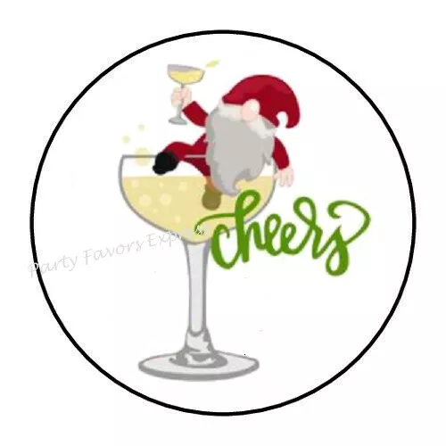 Cheers Gnome Envelope Seals Labels Party Favors Stickers Phone Decal ...