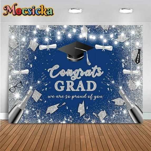 Cheers Graduation Backdrop Photography Black Bachelor Cap Gold Balloon ...