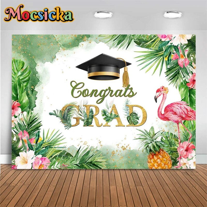 Cheers Graduation Backdrop Photography Black Bachelor Cap Gold Balloon ...