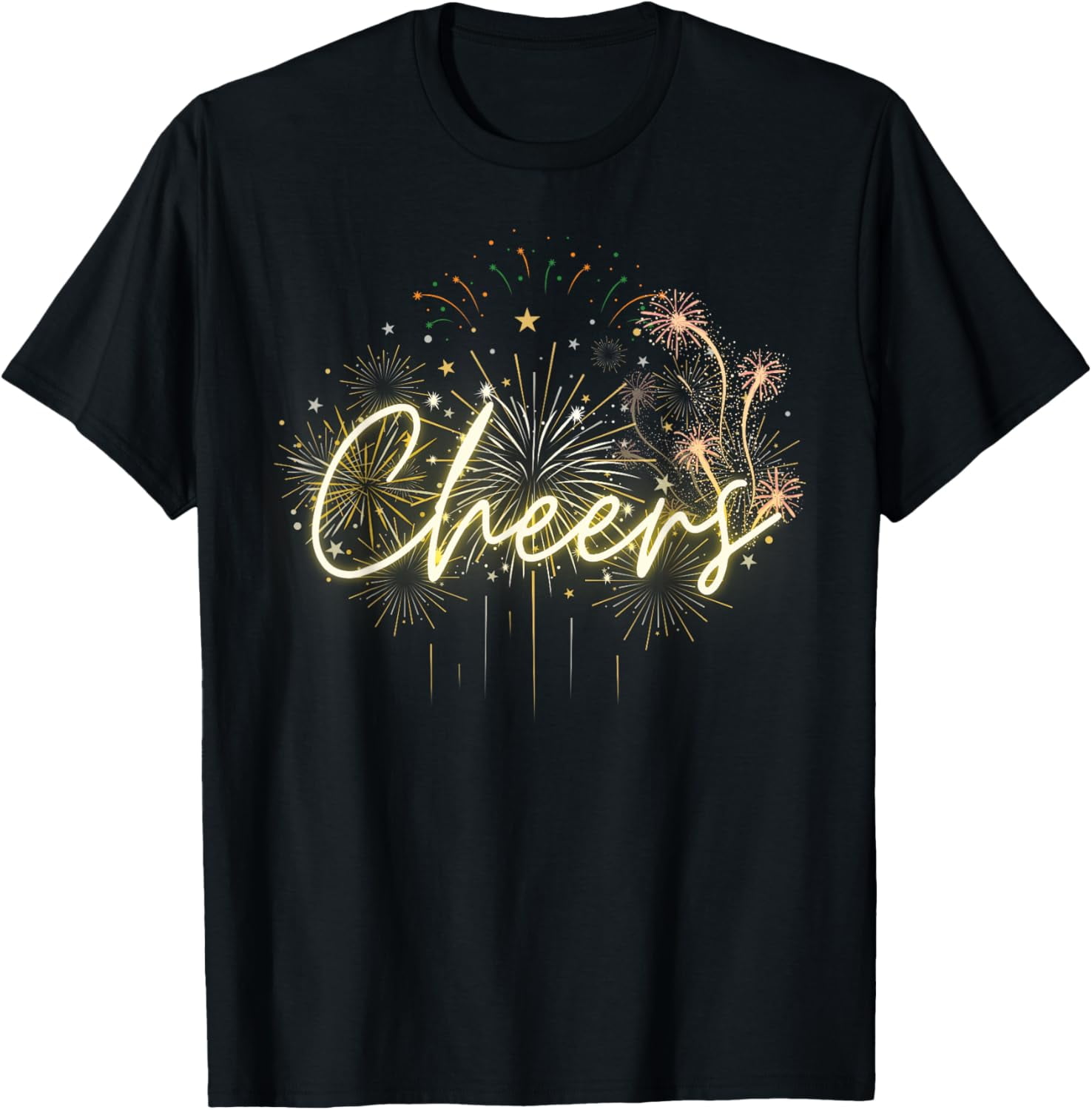 Cheers Happy New Years Eve 2025 Firework Party T-Shirt - Walmart.com