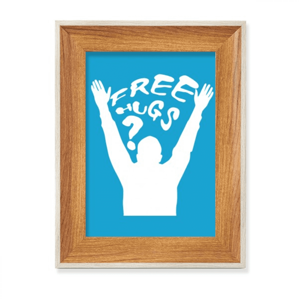 Cheers Hugs Desktop Wooden Photo Frame Display Picture Art Painting ...