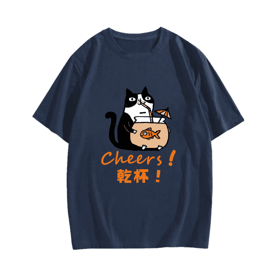Cheers Kitty Cotton casual T-shirt - Walmart.com
