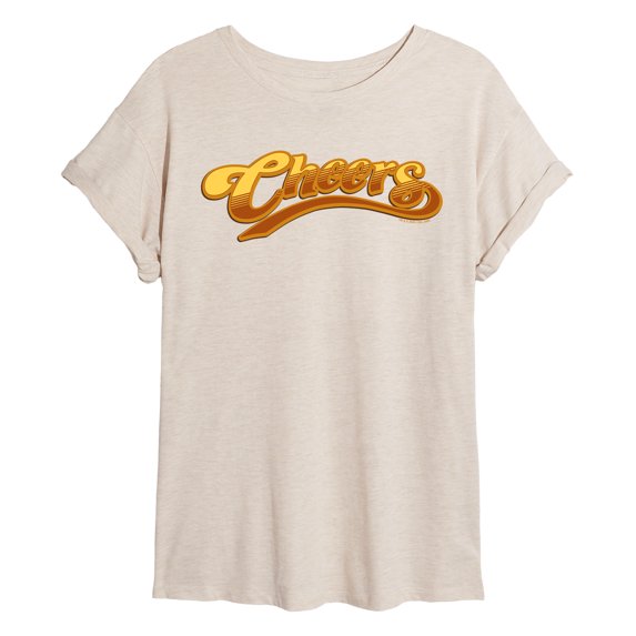 Cheers - Large Logo - Juniors Oversized Graphic T-Shirt - Walmart.com