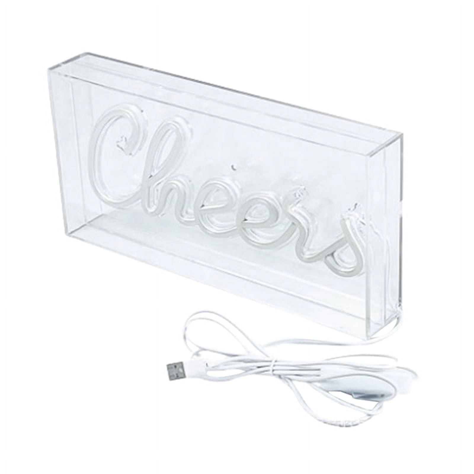 Cheers Neon Sign USB LED Desk Lightbox Bar 3D Wall Warm Light for Party ...