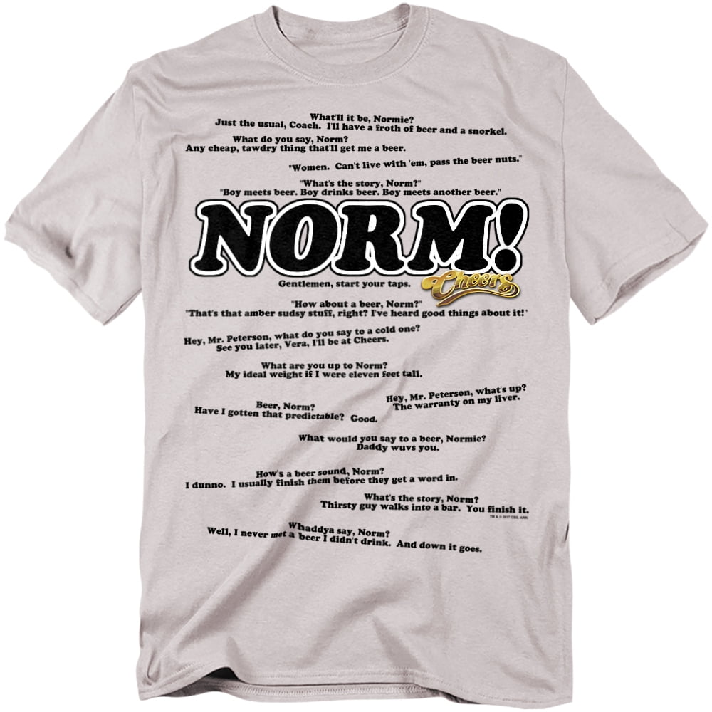 Cheers Normisms Mens Short Sleeve Shirt - Walmart.com