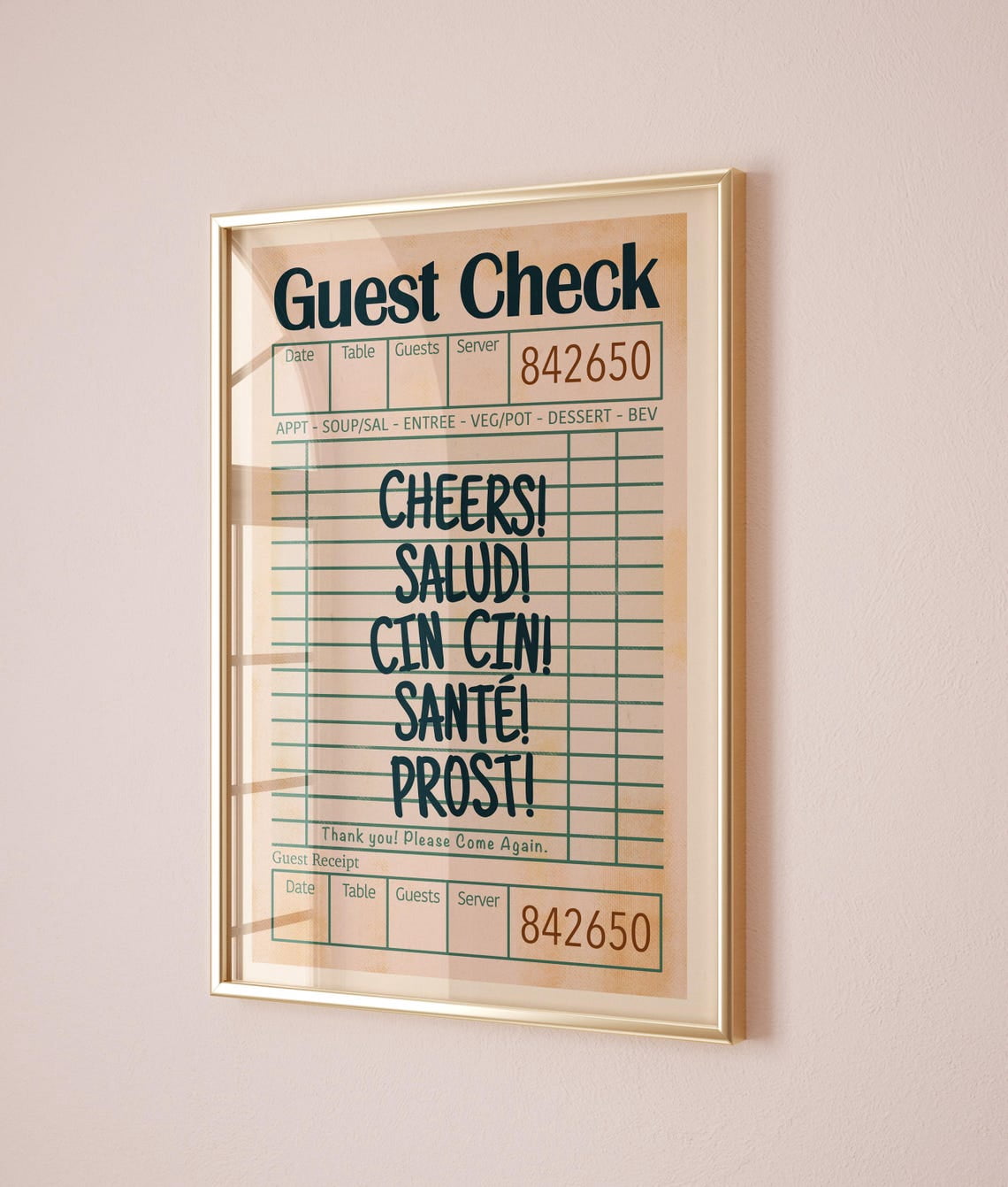Cheers Salud Cin Poster Trendy Bar Cart Wall Art Aesthetic Guest Check ...
