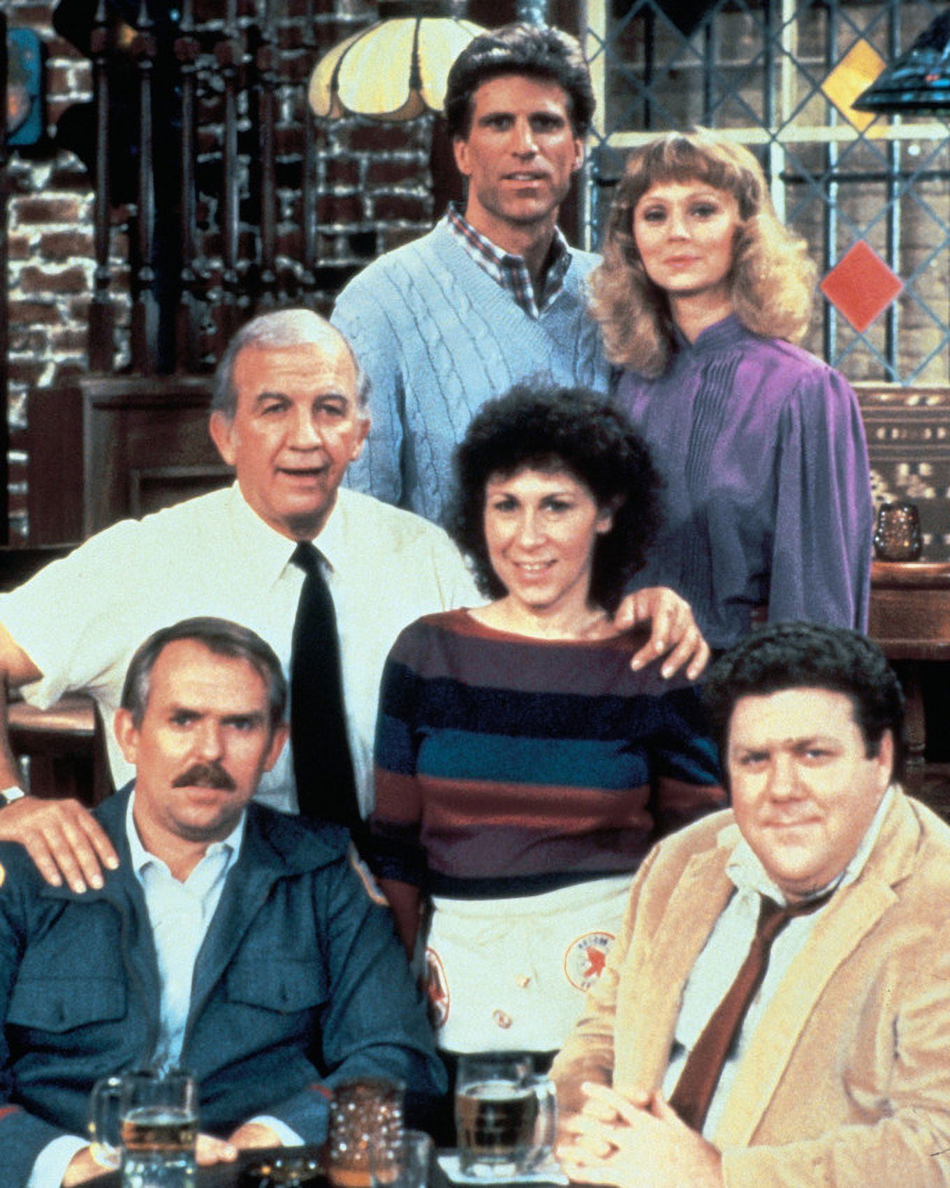 Cheers Shelly Long Ted Danson Nicholas Colasanto Rhea Perlman George ...
