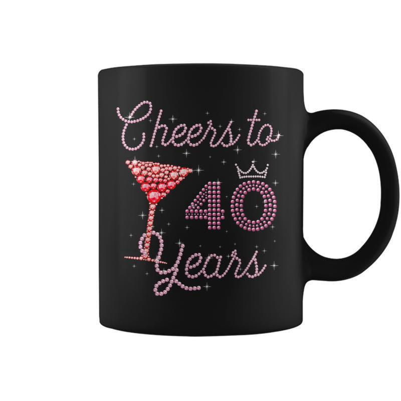 Cheers To 40 Years 40Th Birthday 40 Years Old Bday Coffee Mugs ...