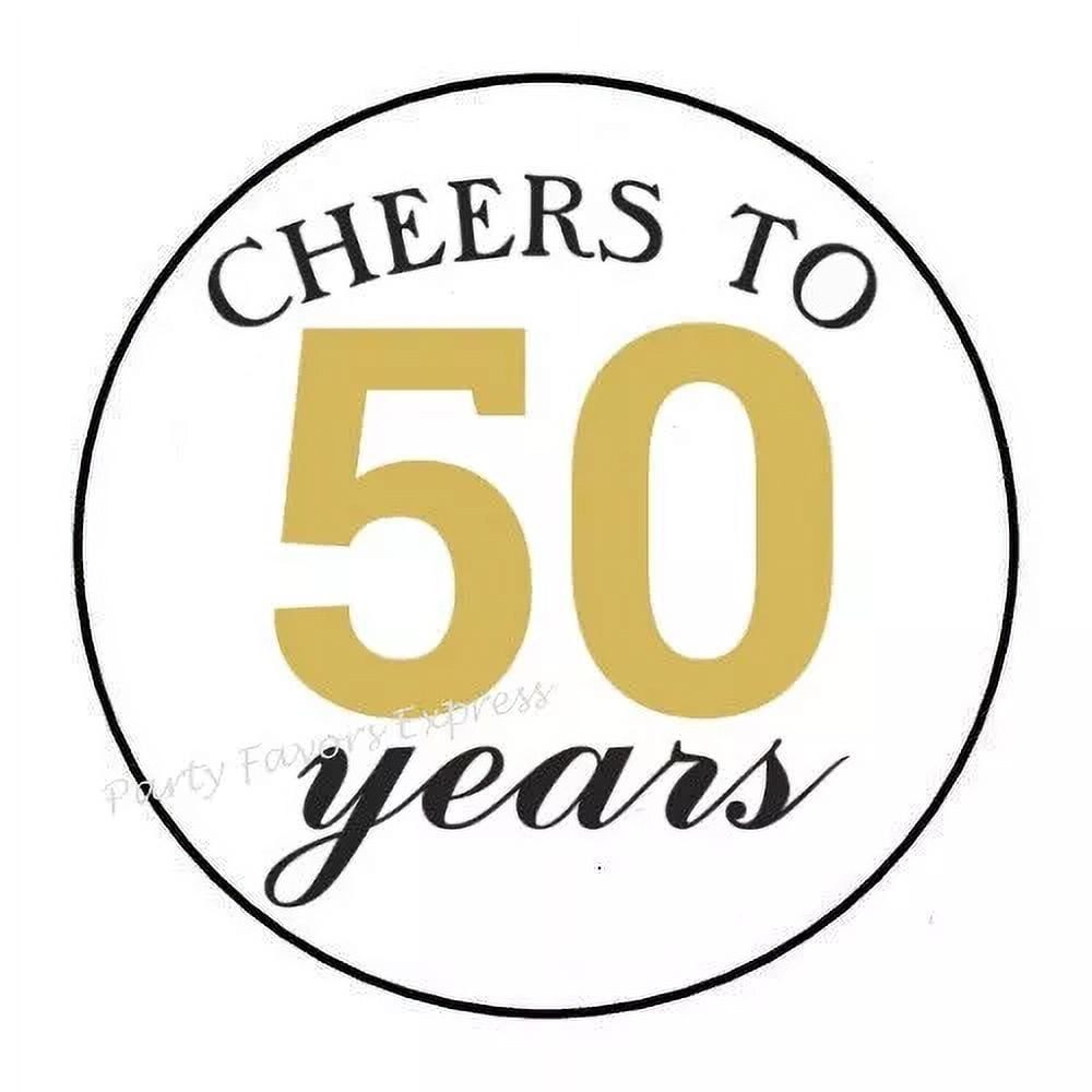 Cheers To 50 Years Sticker Party Favors Sticker Envelope Seals Labels ...