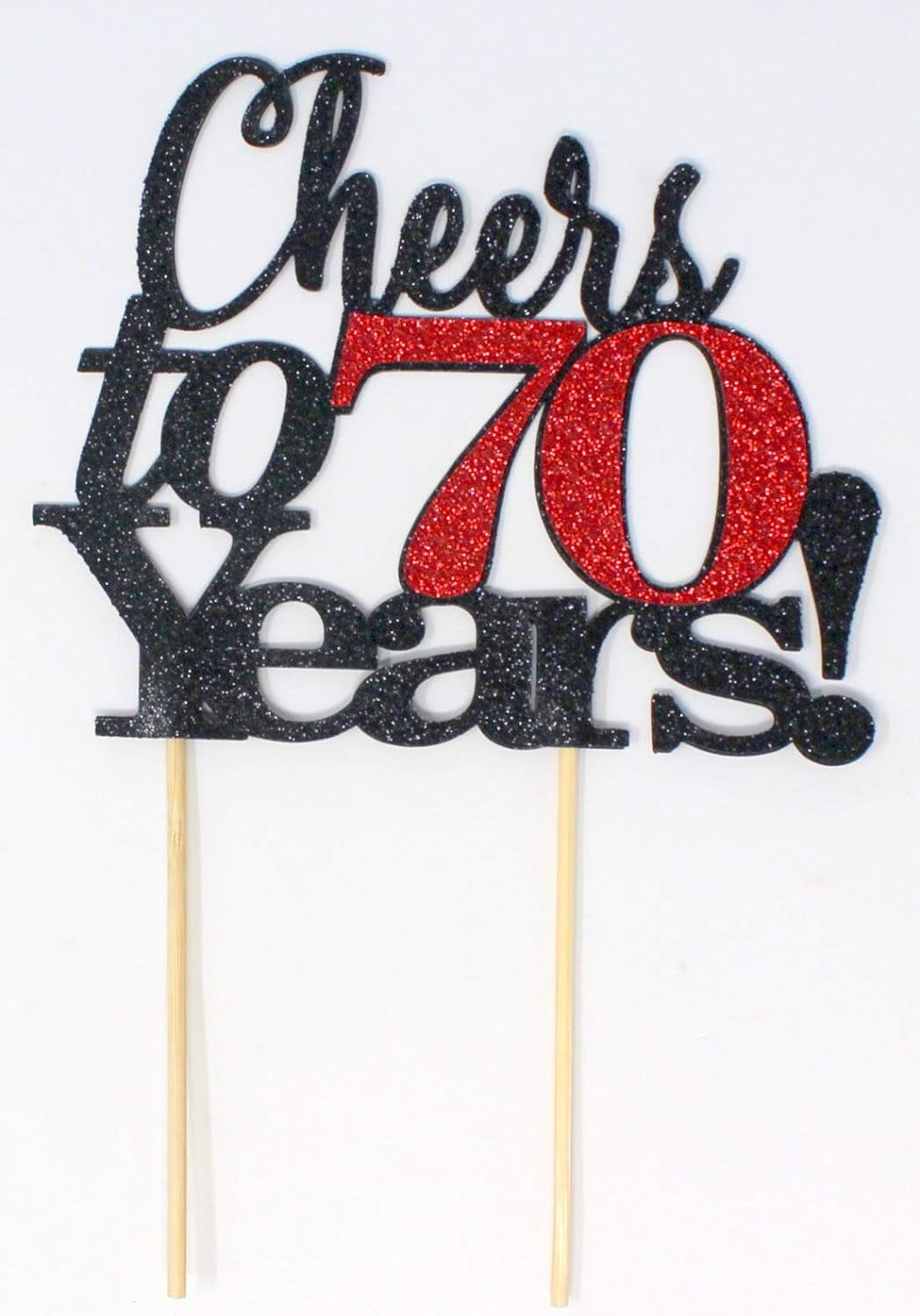 Cheers To 70 Years! Cake Topper,1Pc, 70Th Birthday, Aiversary, Party ...