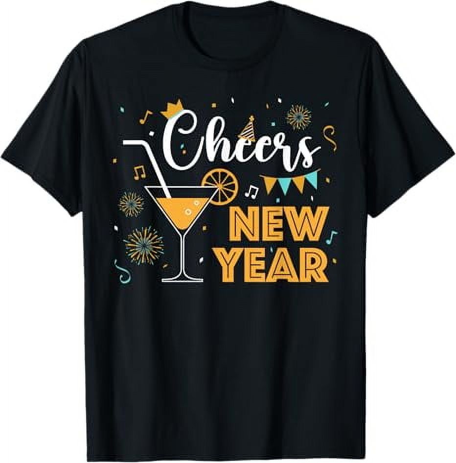 Cheers To A New Years Eve Confetti Party Happy New Year T-Shirt ...